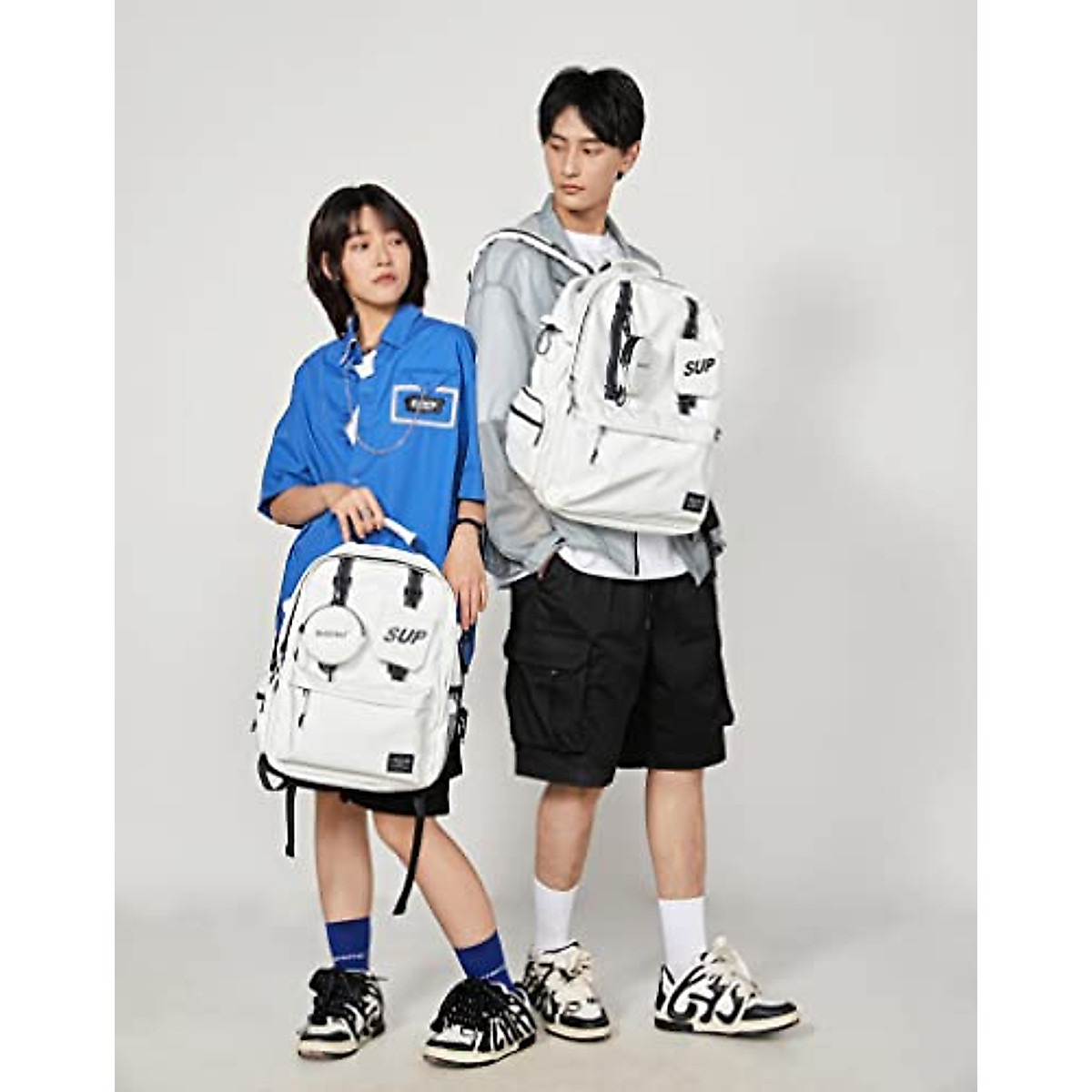 SESOCSEO Large Travel Backpack Women，Carry on15.6 Inch Business Laptop Daypack Backpack，Fashion women's backpack with square and round decorate bags