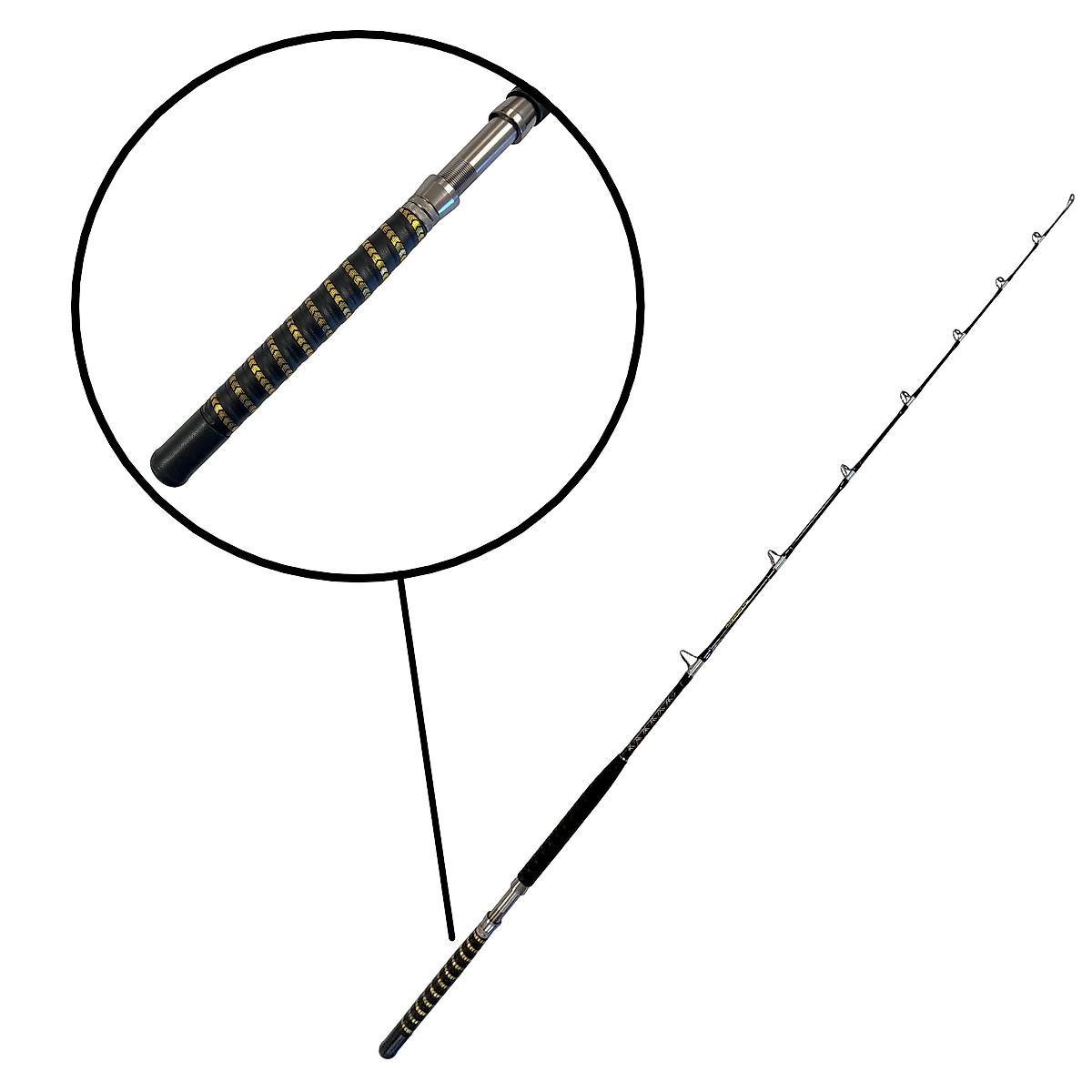 EatMyTackle Intimidator - 6ft. 10in. Fishing Rod | 30-50 lb. Heavy/Fast Action