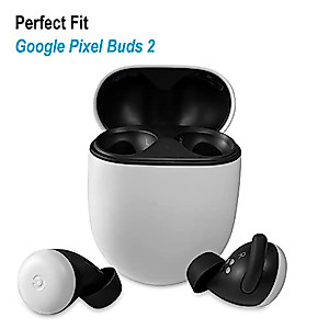 Geiomoo Silicone Earbuds Ear Tips Compatible with Pixel Buds 2, Slim Soft Eartips Earpads (Black, L/M/S)