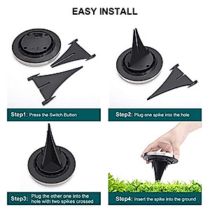 Solar Lights for Landscape Outdoor Garden, LEFYR 4 Pack 8 LED Solar Ground Lights Bright IP65 Waterproof Backyard Landscape Lighting Solar Powered Disk Natural Spotlight for Lawn Pathway Yard Driveway