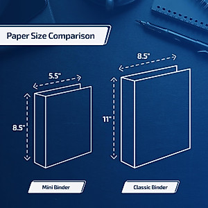 Davis Group QuickFit Junior Binder, Premium Small Clear-View 3-Ring Binder for School, Office, or Home, Made in Canada, 5.5" x 8.5", White