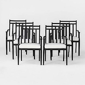 threshold Fairmont 6pk Steel Patio Dining Chairs - Linen