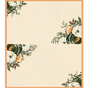 Desert Mercantile Fall Harvest Pumpkin Place Cards - 25 pack – Tented Tabler Cards for Thanksgiving Table Decor, Autumn Weddings, Holiday Buffets, Dinner Parties, or Place Settings. 2"x3.5" (folded).