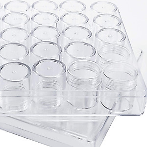 ZOENHOU 3 Pack 30 Grids Diamond Painting Storage Containers, Embroidery Diamond Storage Box Beads Organizer Case with Lid Clear Nail Art Accessories with 2 PCS Label Stickers for Jewelry DIY