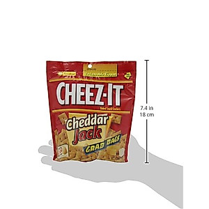 Cheez-It, Baked Snack Cheese Crackers, Cheddar Jack, 7oz (Pack of 6)