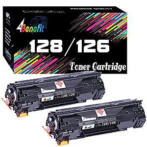 4Benefit (Set of 2) Compatible for 126 128 Toner Cartridge Canon126 Canon128 126/128 CRG-126 CRG-128 Black 2PK Replacement for HP Laser-Jet L190 L100 D550 D530 MF4880DW MF4770N Laser Printer