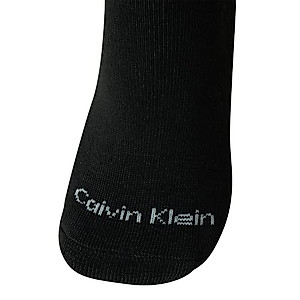 Calvin Klein Women's Athletic Socks - Lightweight Performance No Show Socks (12 Pack), Size Shoe Size: 4-10, White/Black