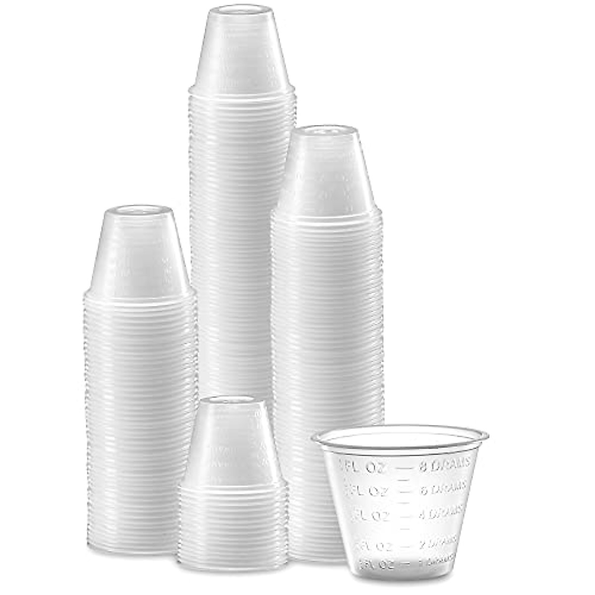(300 Count 1oz) Disposable Medicine Cups with Embossed Measurements Marking, for liquid and dry medication, By Care Plus