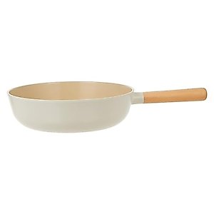 NEOFLAM FIKA 10" Stir Frying Wok for Stovetops and Induction | Wood Handle and Nonstick Ceramic Coating | Made in Korea (10" / 26cm)