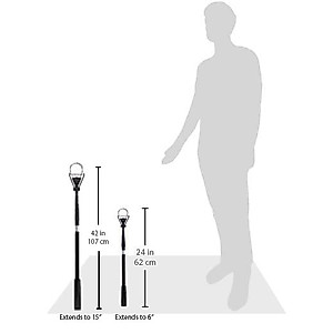 Callaway Golf Ball Retriever for Water, Telescopic with Dual-Zip Headcover, Black, 15 Feet