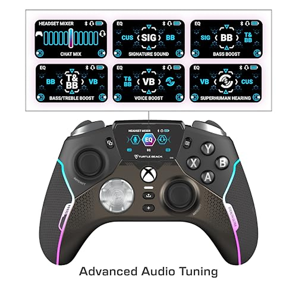 Turtle Beach Stealth Ultra High-Performance Wireless Gaming Controller Licensed for Xbox Series X|S, Xbox One, Windows PC & Android – LED Dashboard, Charge Dock, RGB Lighting, 30-Hr Battery, Bluetooth, Black