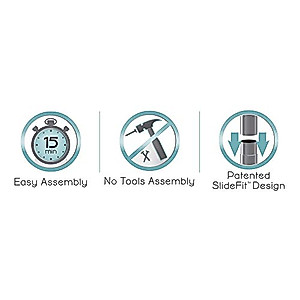 Zenna Home No Tools SlideFit Over the Toilet Bathroom Spacesaver, Bronze