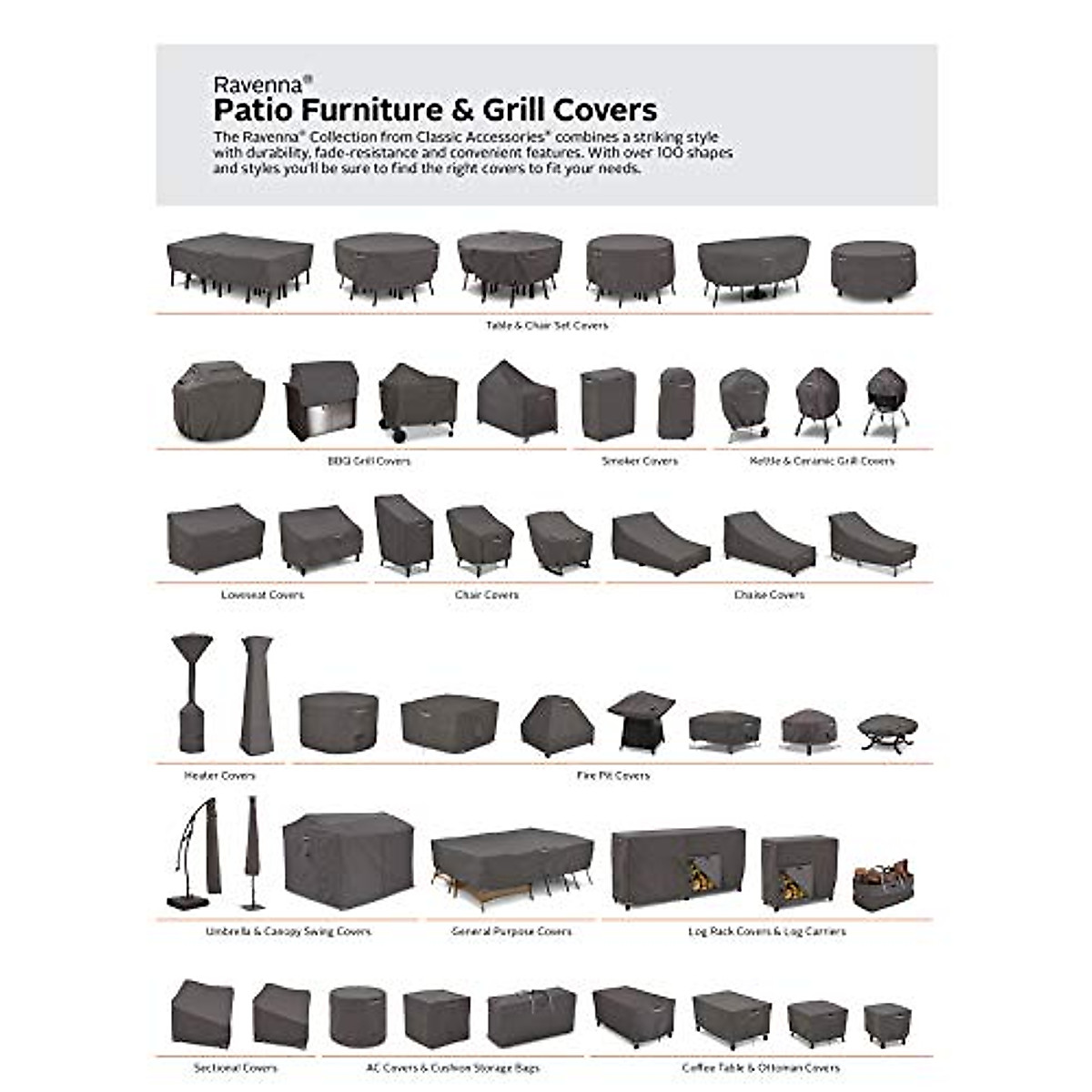 Classic Accessories Ravenna Cover For Hampton Bay Spring Haven Wicker Patio Lounge Chairs, Chaise Lounge Covers Outdoor