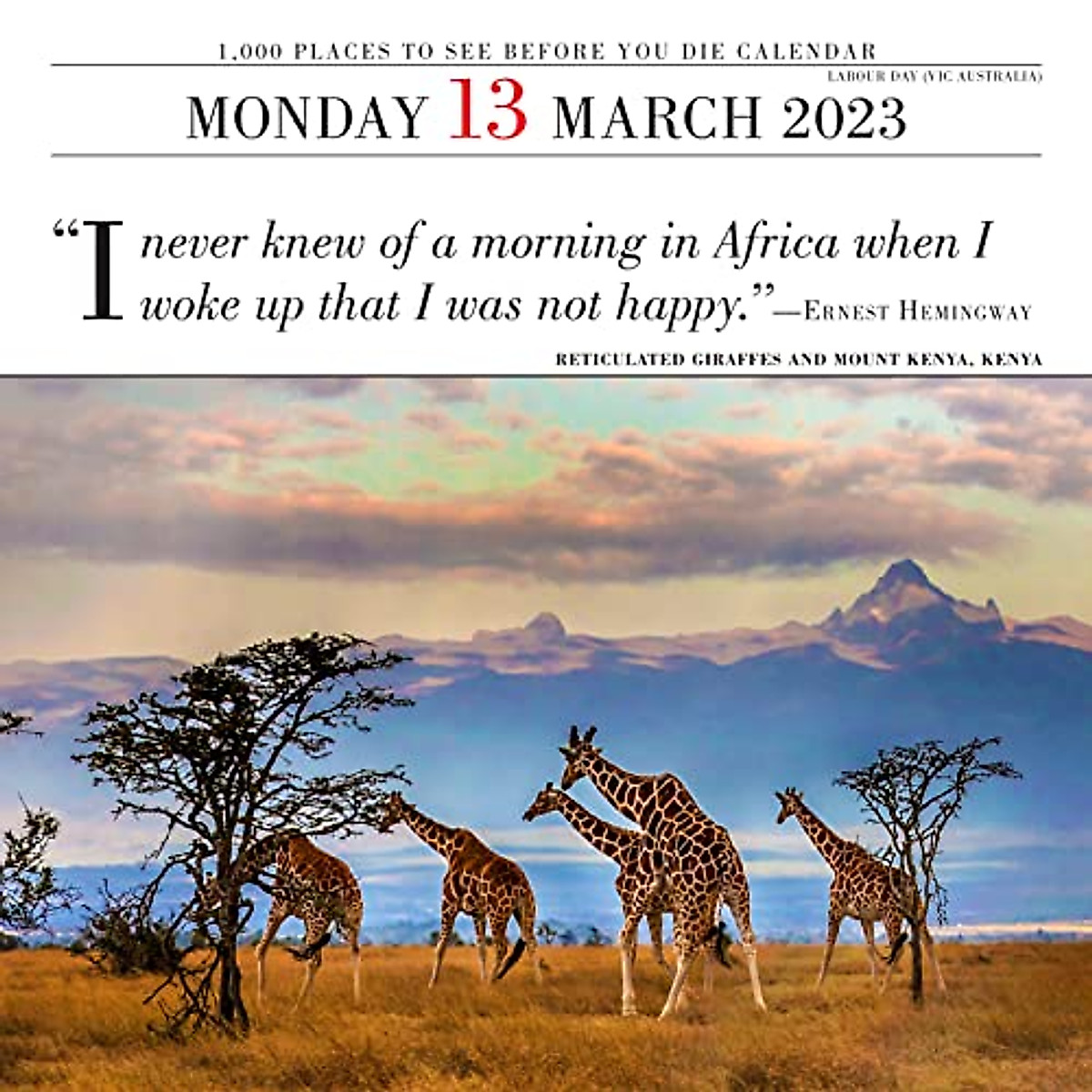 1,000 Places to See Before You Die Page-A-Day Calendar 2023: A Year of Travel