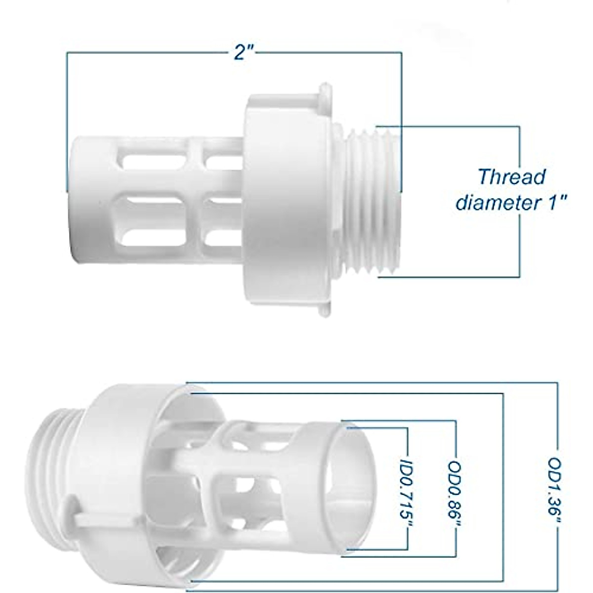 prosocool New 10184 Garden Hose Drain Plug Connector fits for Intex Hose Adapter Round Swimming Pool Drain