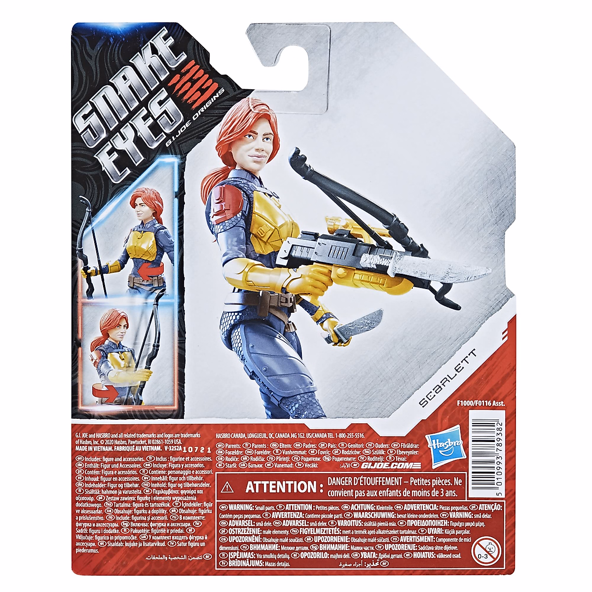 G. I. Joe Snake Eyes: G.I. Joe Origins Scarlett Action Figure Collectible Toy with Action Feature and Accessories, Toys for Kids Ages 4 and Up