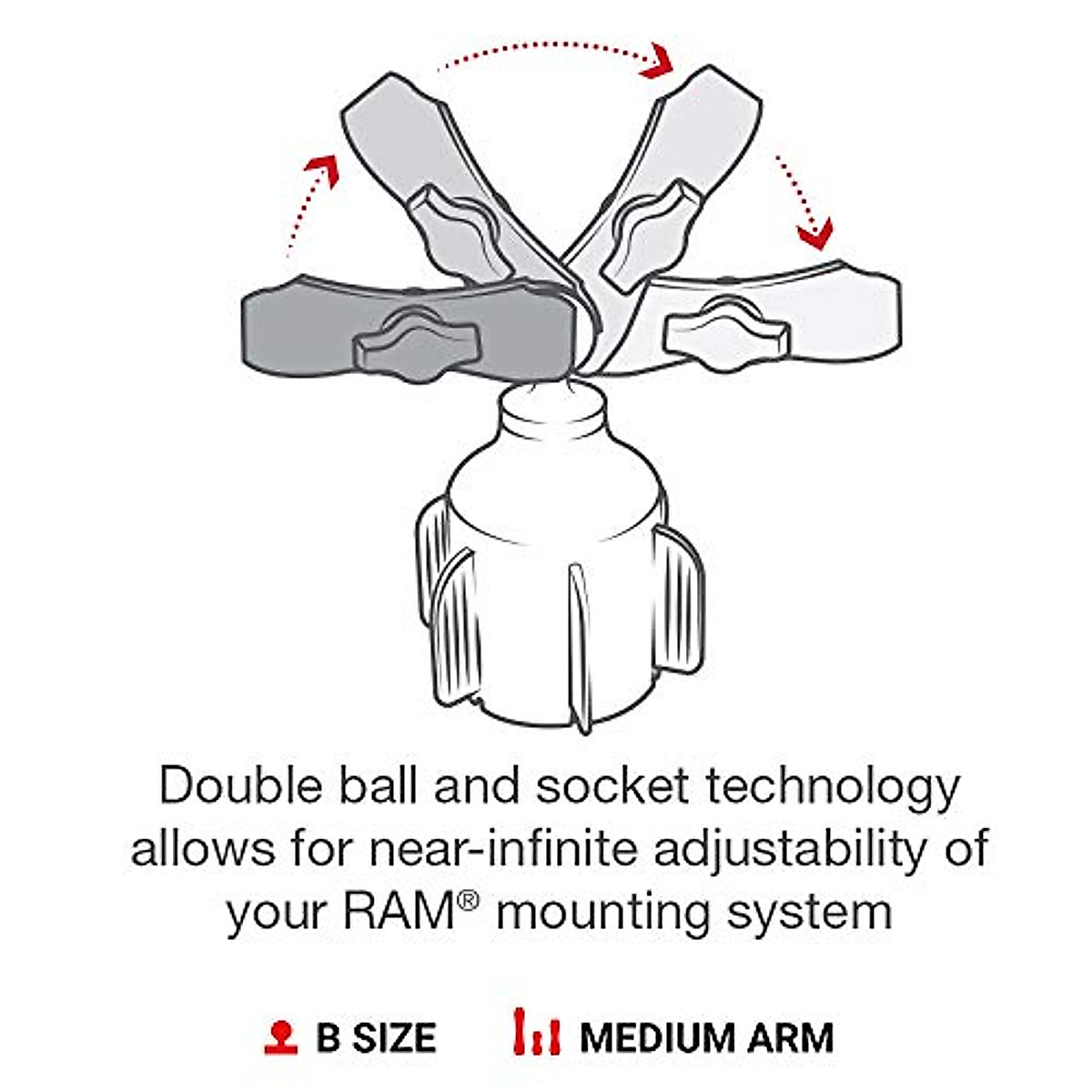 RAM Mounts RAP-B-299-4-UN10U X-Grip Large Phone Mount with RAM Stubby Cup Holder Base with Medium Arm