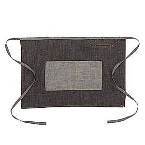 Chef Works Unisex Manhattan Half Bistro Apron, Black, One Size