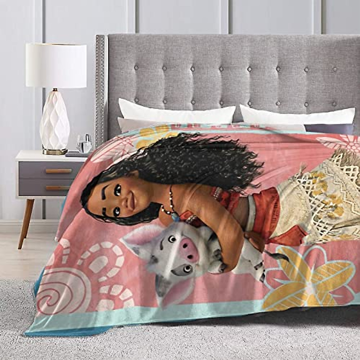 Moana Blanket Super Soft Flannel Lightweight Plush Cozy Sofa Throws Blankets 50"x40"