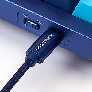 Keychron Q5 RGB QMK/VIA Programmable Macro Wired Custom Mechanical Keyboard with Hot-Swappable Gateron G Pro Brown Switch, 96% Layout Full Aluminum Double Gasket for Mac Windows Linux(Blue)