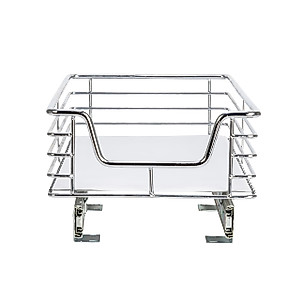 Household Essentials Design Trend 11.5" Extended Depth 1-Tier Single Basket Sliding Shelf Under Cabinet Organizer, White