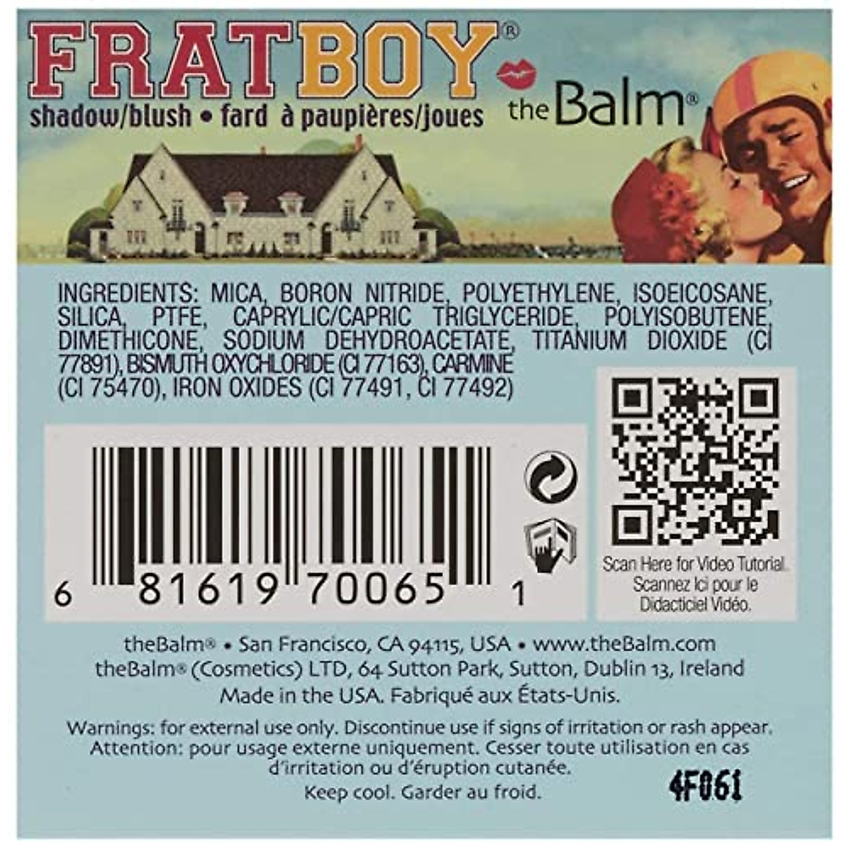 theBalm FratBoy - Shadow/Blush - Natural Rosy Glow, Even & Smooth Texture