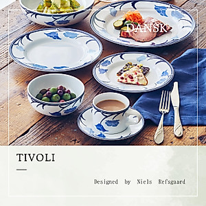 DANSK TH832070BL Chiboli Pasta Ball, Capacity: 32.6 fl oz (980 ml), Microwave, Oven and Dishwasher Safe