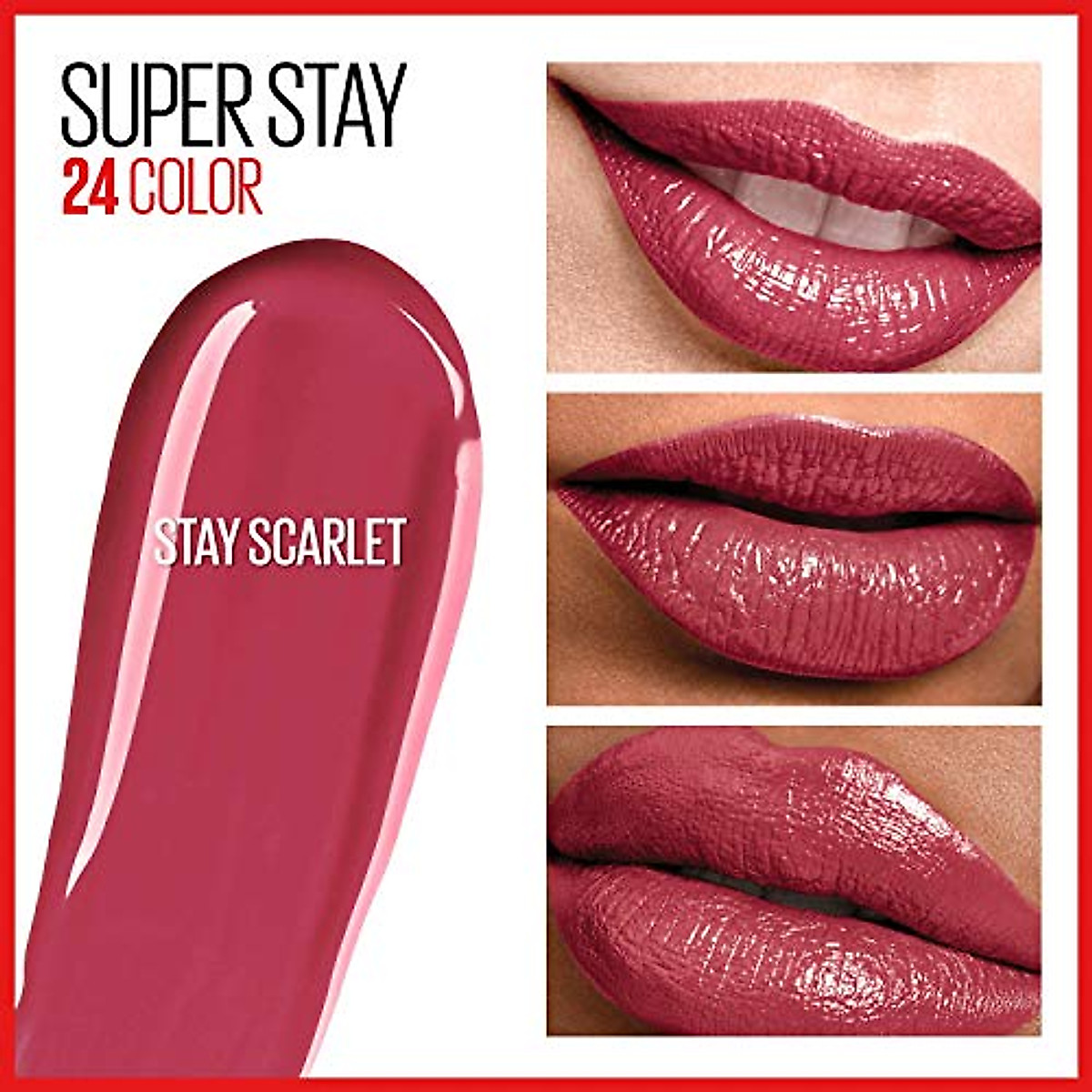 Maybelline SuperStay 24, 2-Step Liquid Lipstick, Stay Scarlet