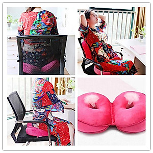 DPS&RXX Dual Comfort Cushion Lift Hips Up Seat Cushion Multifunction, for Pressure Relief, Fits in Seat, Back, Hamstrings Pain,Office & Car Use,Purple