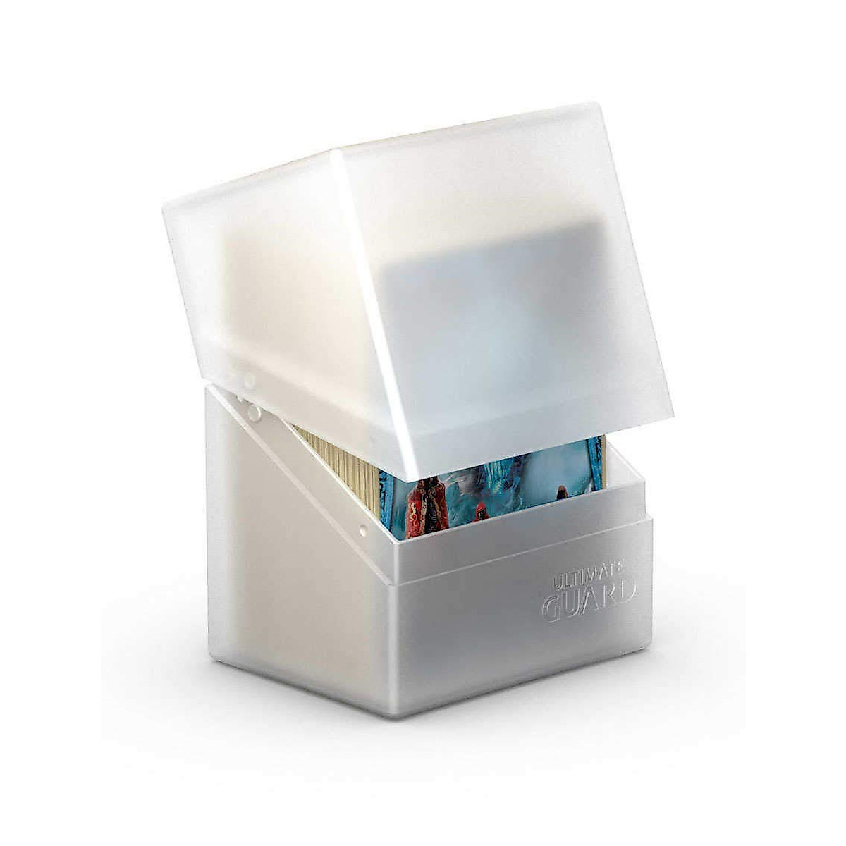 Ultimate Guard Boulder 80+, Deck Case for 80 Double-Sleeved TCG Cards, Frosted, Secure & Durable Storage for Trading Card Games, Soft-Touch Finish