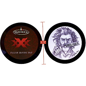 RazoRock XXX Italian Shaving Soap Bundle with Mudder Focker Soap For Men I Artisan Made, Tallow Based Soap for Wet Shaving I Rich, Creamy Lather and Classic Italian Barbershop scent (2 Items)