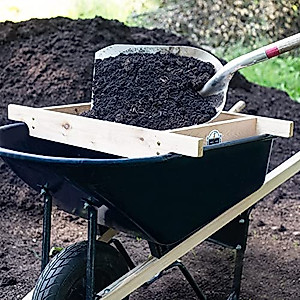 Raw Rutes Cedar Garden Sifter for Compost, Dirt and Potting Soil - Made in The USA - Sustainable Cedar - Heavy Duty Stainless Grate (Wheelbarrow Garden Sifter)