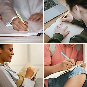 Drawdart 14 Pack Ballpoint Pens,Cute Pens for Note Taking,Pastel Pens Black Ink Medium Point 1.0mm,Retractable Pretty Journaling Pens Office Supplies for Women & Men, Best Gift Pens for Smooth Writing