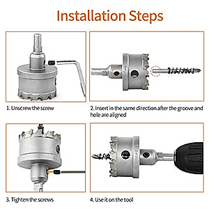 Meccion TCT Carbide Hole Saw Drill Bit 75mm 2-15/16" Heavy Duty Industrial Grade Hole Cutter for Stainless Steel, Metal, Alloy, Cast Iron, Copper
