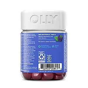 OLLY Extra Strength Sleep Gummy, Occasional Sleep Support, 5 mg Melatonin, L-Theanine, Chamomile, Lemon Balm, Sleep Aid, BlackBerry - 50 Count