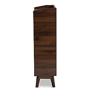 Baxton Studio Lena Shoe Storage Cabinet, Walnut (157-9536-Hit)