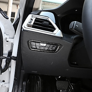 for Toyota GR Supra A90 2019-2022 Real Carbon Fiber?Soft Carbon Fiber?Car Headlight Switch Button Cover Sticker Car Accessories