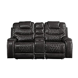 Acme Furniture Braylon Love Seats, Magnetite