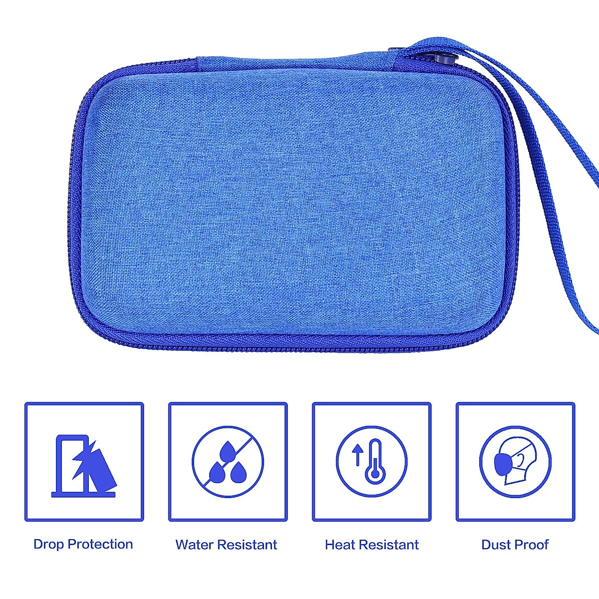 Aenllosi Hard Travel Case Replacment for Trovono/JAFATOY/GAMPLAE/Anyando/HIJJJPS Retro Game Handheld Console,Portable Video Games Systems Case,Mini Handheld Game Console Organizer(Blue,Case Only)