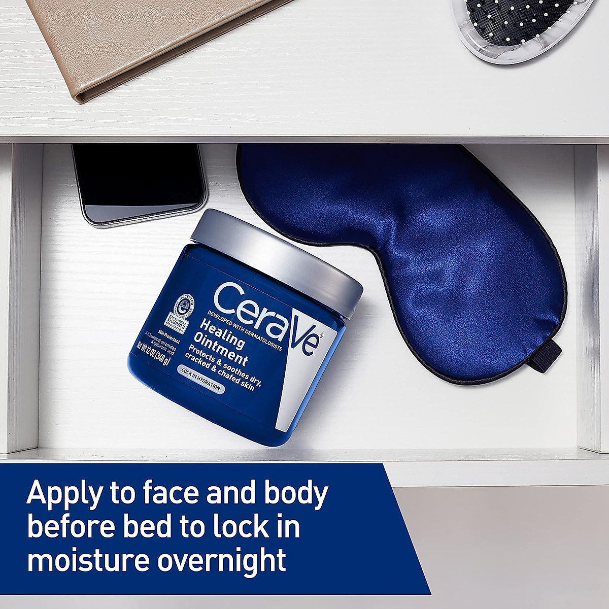 CeraVe Healing Ointment | 12 Ounce | Cracked Skin Repair Skin Protectant with Petrolatum Ceramides | Packaging May Vary (Pack of 2)