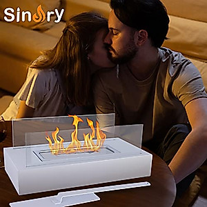 Tabletop Outdoor Fire Pits, Portable Alcohol Fireplace Indoor Outdoor, Bio Ethanol Ventless Fire Pit, Mini Fireplace Bowl Clean Burning Real Flame for Patio Balcony