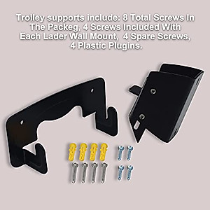 Wheelbarrow Hanger Holder - Wall Mounted Bracket, Garage Organizer Holder Storage Bracket for Most Wheelbarrows, with mounting Hardware Holds Most cart Weights - Effective Space Saving