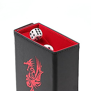 ZenPath Portable Dice Tower and Tray with Non-Scratch Felt Lined Rolling and Velvet Surface | Folding 8" DND Dice Tray | DND Dice Tower for RPG Board and Table Games