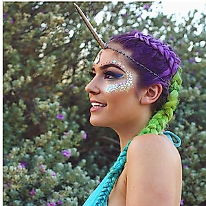 Go Ho White Face Body Glitter Gel,Singer Concerts Face Glitter Makeup,Holographic Long Lasting Chunky Sequins Glitters for Eye Lip Hair Nails,Festival Rave Accessories,006 Fairy White Glitter 52g