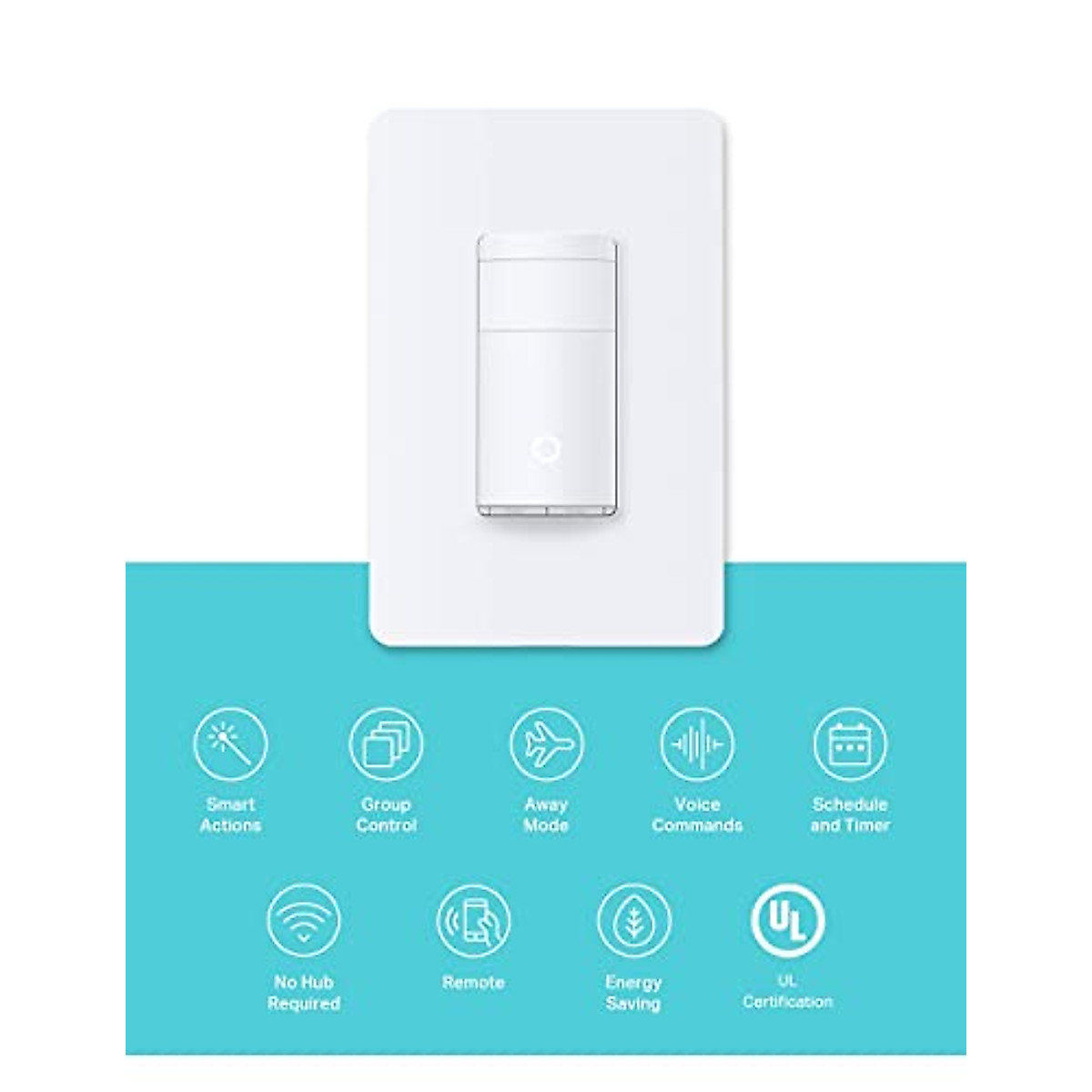 Kasa Smart Motion Sensor Switch, Single Pole, Needs Neutral Wire, 2.4GHz Wi-Fi Light Switch, Works with Alexa & Google Assistant, UL Certified, No Hub Required(KS200MP2),White,2-Pack