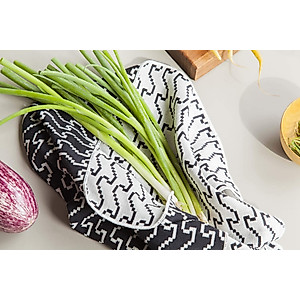 Areaware Bitmap Tea Towels Wave & Drop (Black & White)