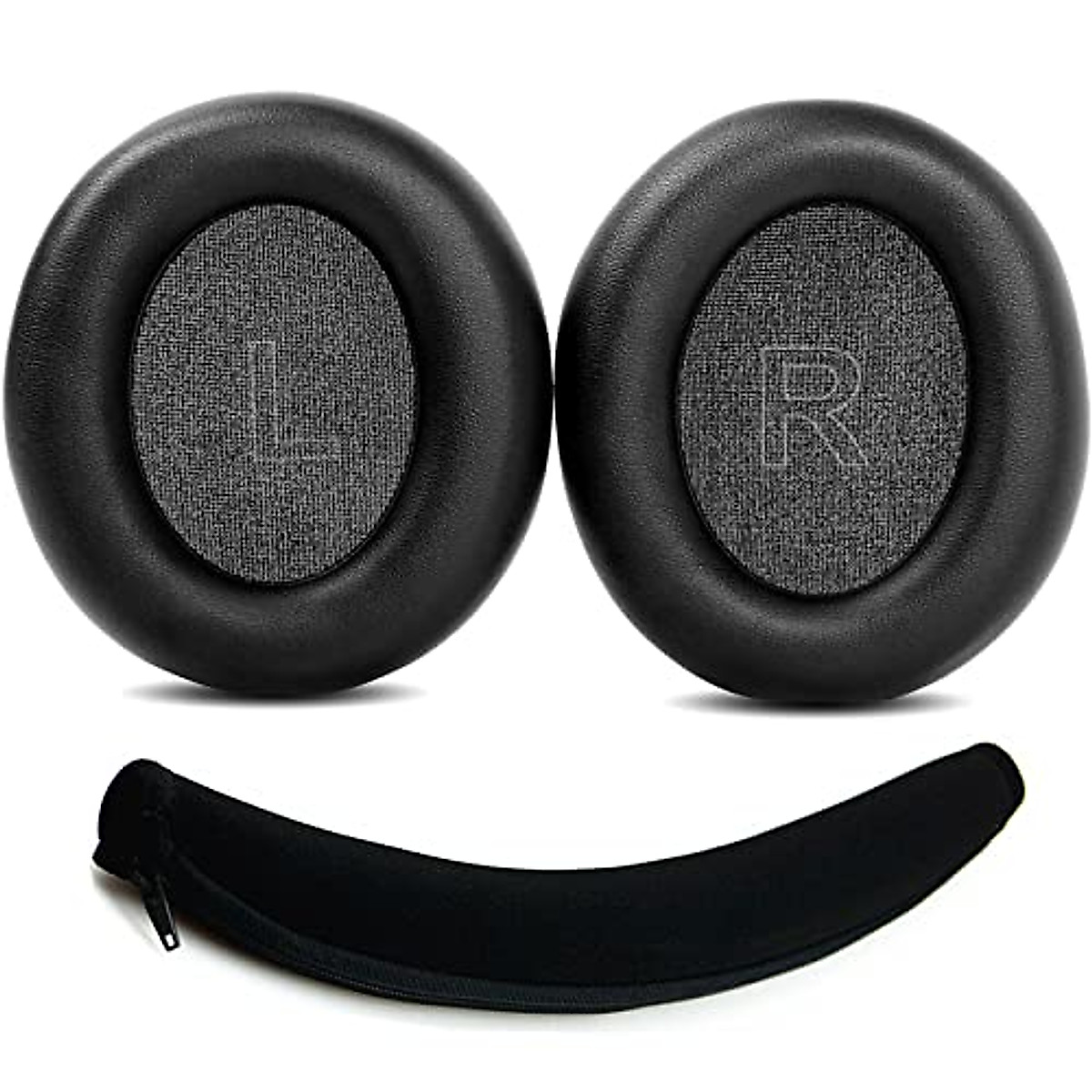 TaiZiChangQin Life Q30 / Q35 BT Earpads Cushion Replacement Compatible with Anker Soundcore Life Q30 / Q35 Bluetooth Headphone (Protein Leather Ear Pads + Headband Covers)