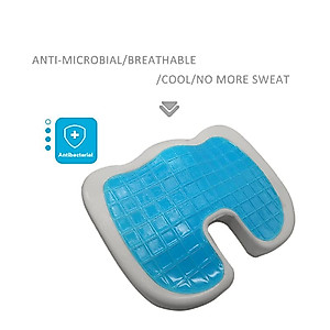 BAUBUY Cojín de Asiento Wheelchairs Seat Cushion Comfort Ergonomic Stable Durable Portable Stimulates Blood Circulation Blue for Pressure Relief