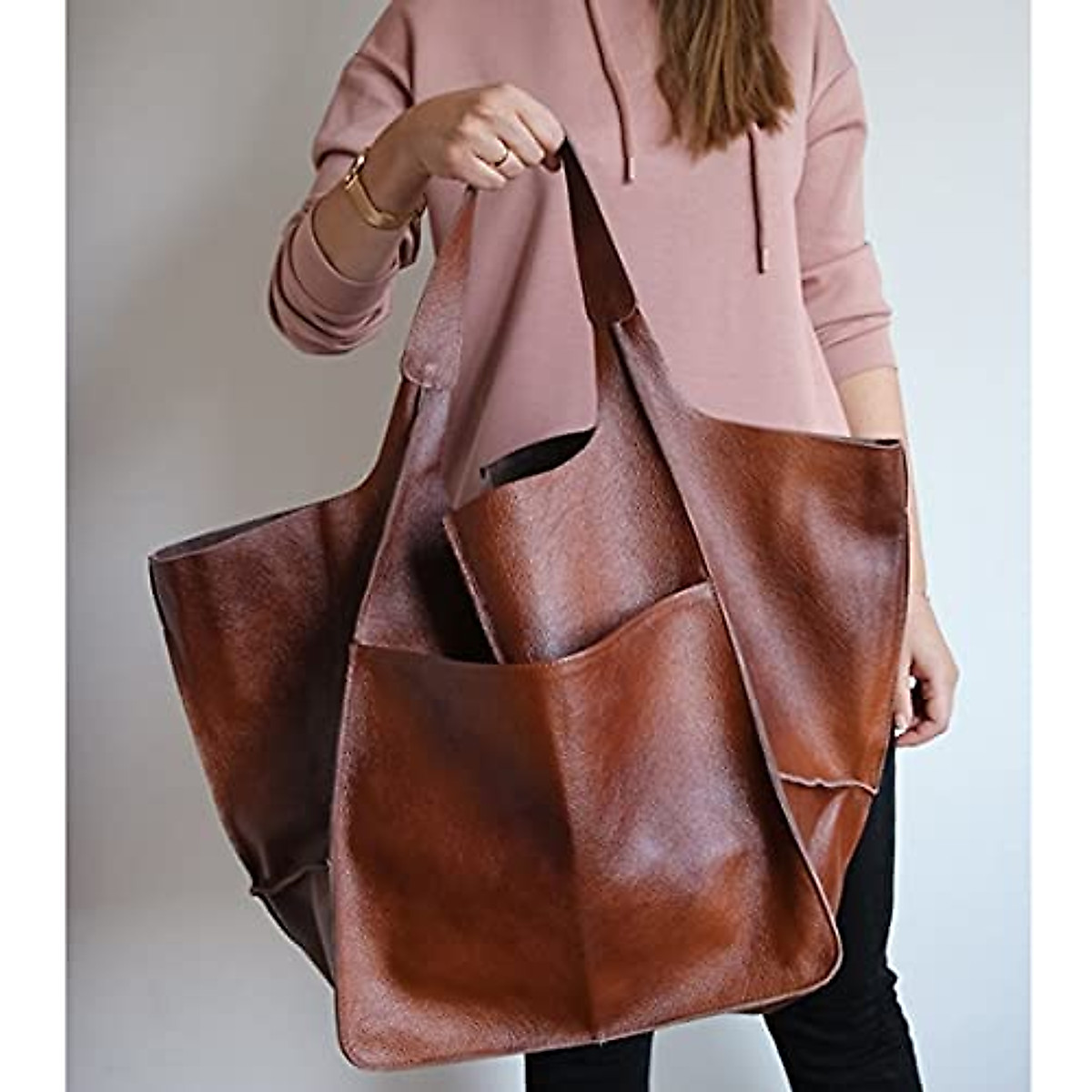 Molodo Womens Handbag, Pu Leather Bucket Tote Purse And Handbags Medium Satchel Hobo Purse Designer Work Shoulder Bags