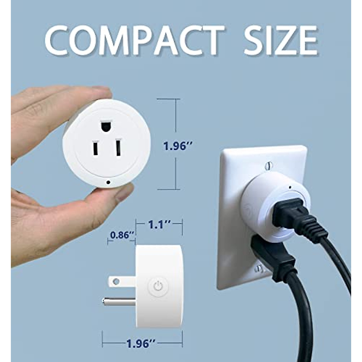 Alexa Smart Plug Exioty, Simple Set Up with One Voice Command, “Amazon Alexa” APP Remote Control, Voice Control, Timer & Schedulete, Stable Connection,Bluetooth Mesh, Require Alexa Echo（1 Pack）